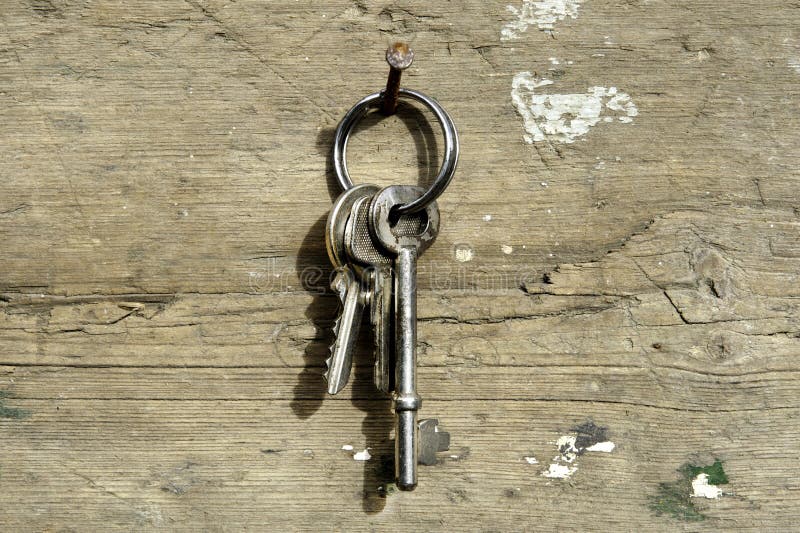 Keys on ring stock image. Image of three, security, ring - 27420371
