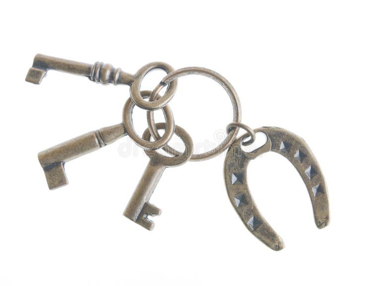 Keys with rustic lucky stock image. Image of good, iron - 32751401