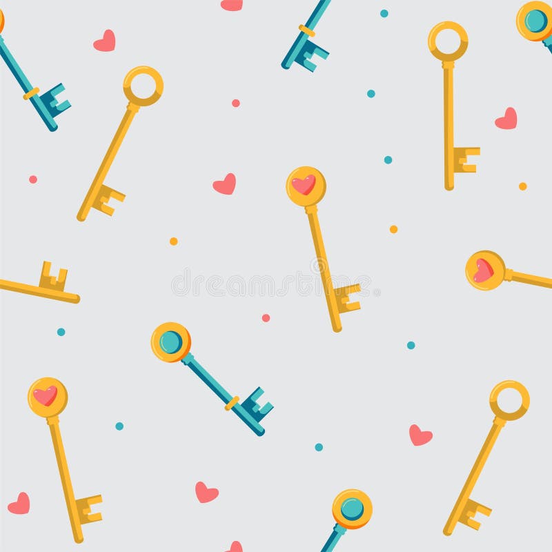 Keys Seamless Vector Wallpaper, a Lot of Turnkeys Endless Pattern ...