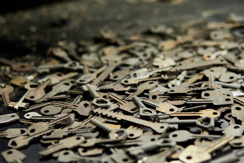 Keys Set and Lock Concept at the Locksmith Workshop Stock Image - Image ...