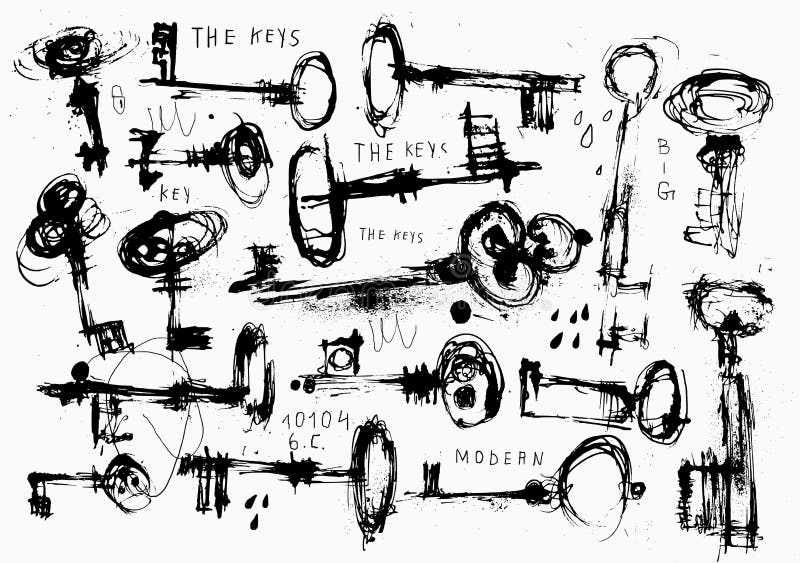 Keys made here - sign stock vector. Illustration of yellow - 10304040