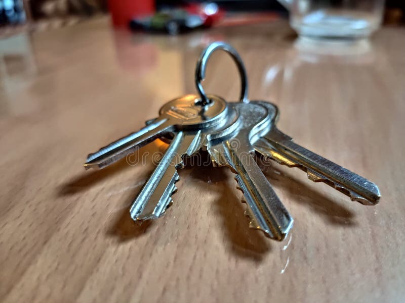 Keys on the Table stock image. Image of table, keychain - 157741275