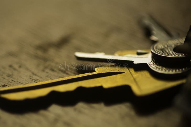 Keys on Table stock photo. Image of keys, oblong, macrophotography ...