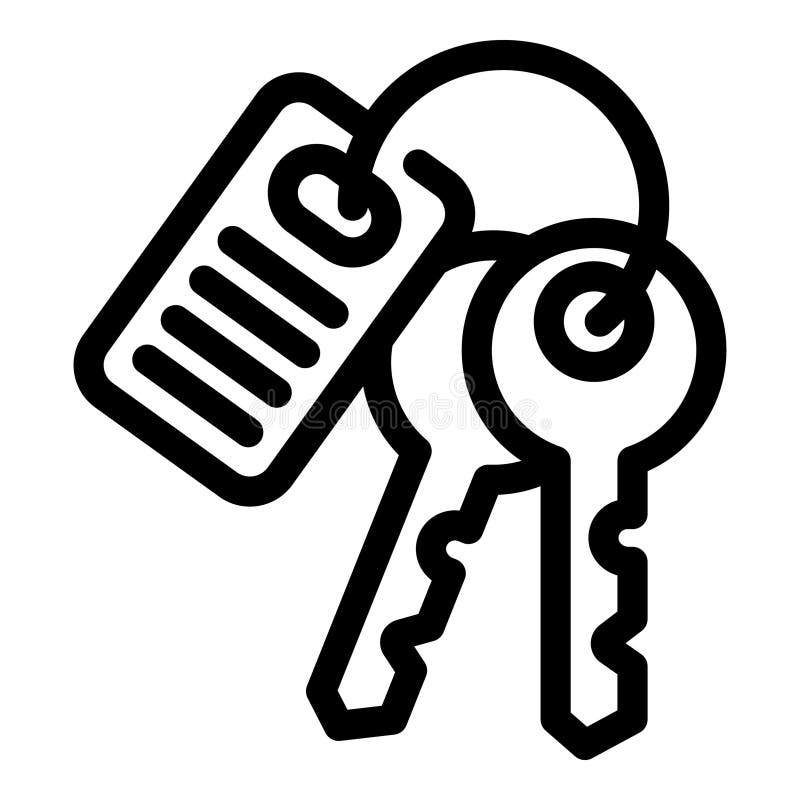 Keys with Tag Hanging on Ring for Hotel Room Access Stock Vector ...