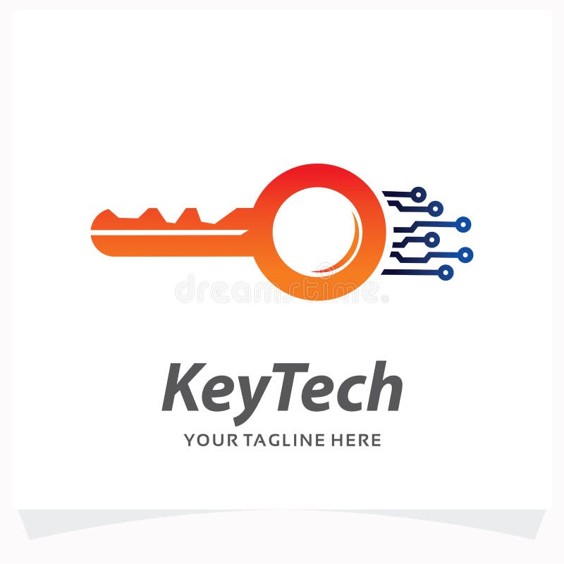 Keys Tech Logo Design Template Stock Vector - Illustration of ...