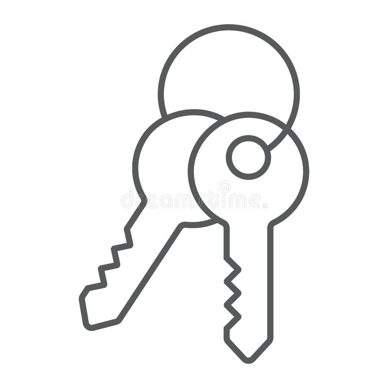 Door Keys Outline Black White Stock Illustrations – 799 Door Keys ...