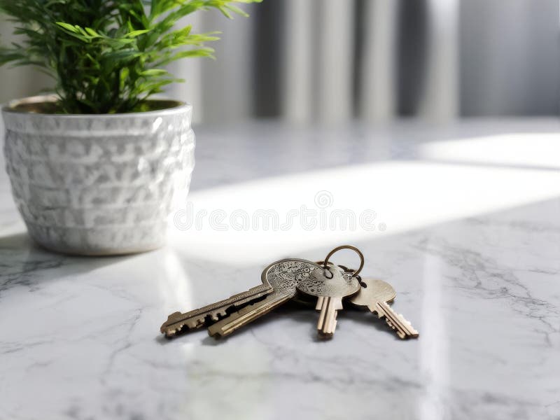 Keys to apartment house stock illustration. Illustration of security ...
