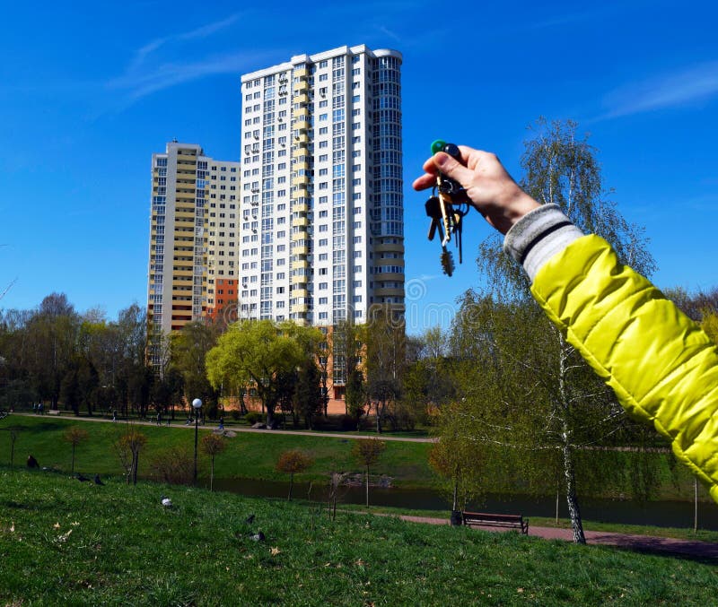 Keys to the new apartment. stock photo. Image of lding - 90504350