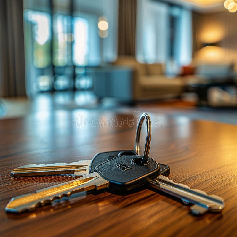 The Keys To the New Apartment are on the Table Stock Image - Image of ...