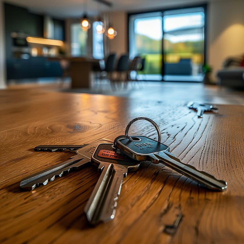The Keys To the New Apartment are on the Table Stock Image - Image of ...