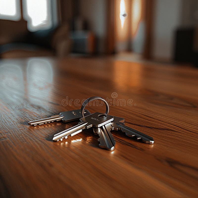 The Keys To the New Apartment are on the Table Stock Image - Image of ...