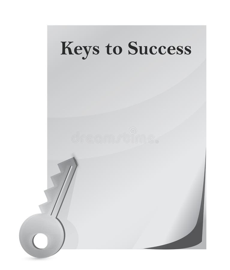 Keys to success stock illustration. Illustration of write - 28787595
