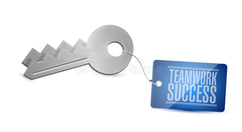Keys To Teamwork Success Concept Stock Illustration - Illustration of ...
