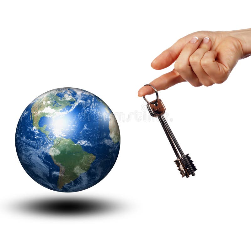 Keys to the whole world stock illustration. Illustration of concept ...