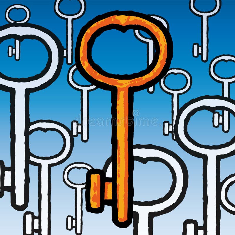 Keys (vector) stock vector. Illustration of door, concept - 7518616