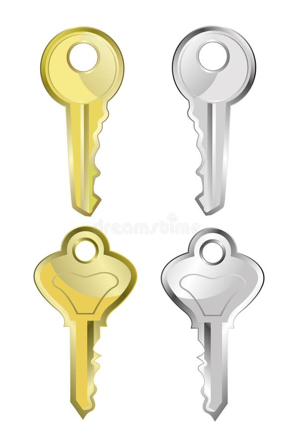 Keys stock vector. Illustration of choice, stylized, shine - 30595922