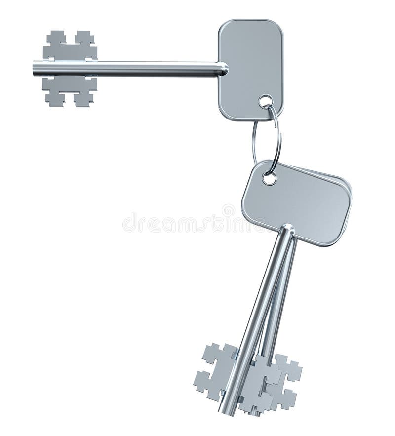 Key on a white background stock illustration. Illustration of path ...