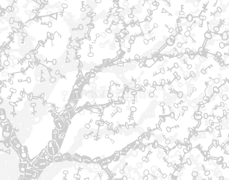 Keys White Background stock vector. Illustration of protected - 88774928