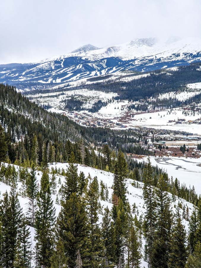 Keystone Colorado Ski Resort and Village in Spring Stock Image - Image ...
