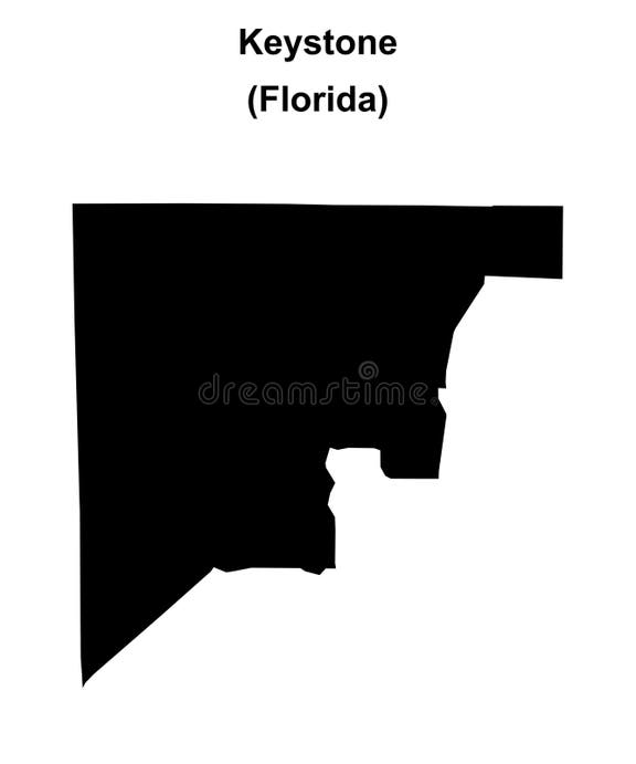 Keystone outline map stock vector. Illustration of cartography - 357252130