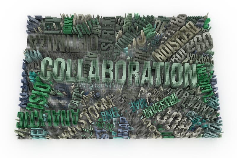 Keyword of Collaboration. Shape Composition, Geometric Structure Stock ...
