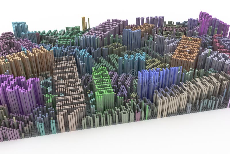 Keyword of Habit. Colorful 3D Rendering Stock Illustration ...