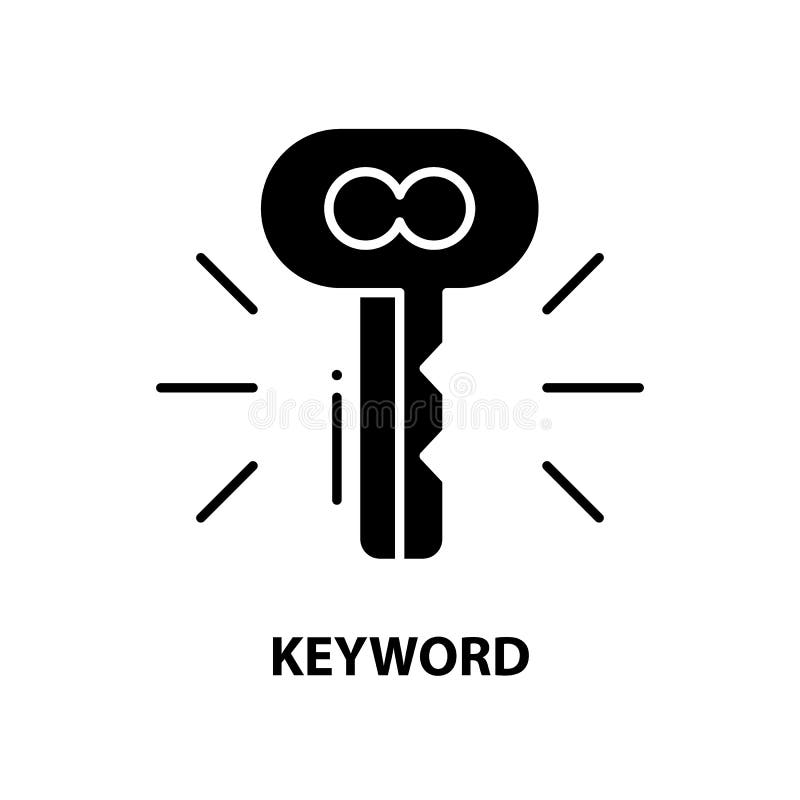 Keyword Icon, Black Vector Sign with Editable Strokes, Concept ...