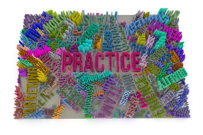 PRACTICE Background Writing Vector Design Stock Vector - Illustration ...