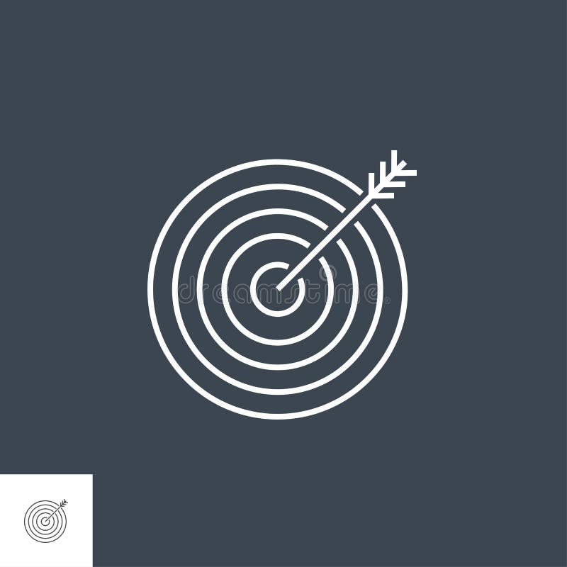 Keyword Targeting Line Icon Stock Vector - Illustration of sign, sports ...