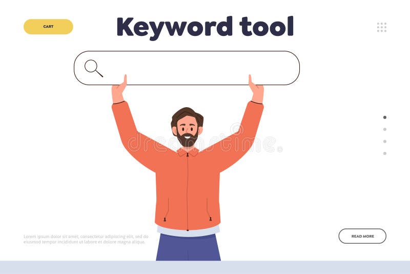 Keyword Tool Online Optimization Service Landing Page Design Template ...