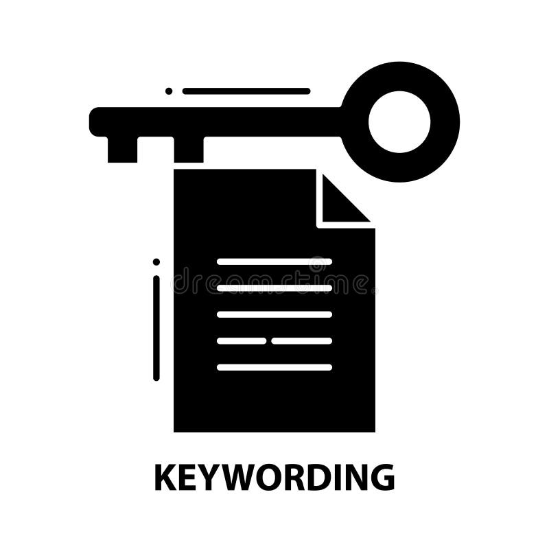 Keywording Icon, Black Vector Sign with Editable Strokes, Concept ...