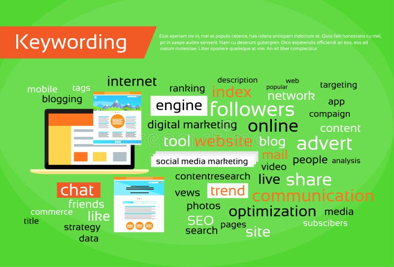 Keywording Search Engine Optimization Concept Stock Vector ...