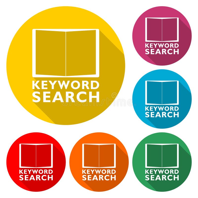 Keywords Icon with Long Shadow Stock Vector - Illustration of long ...