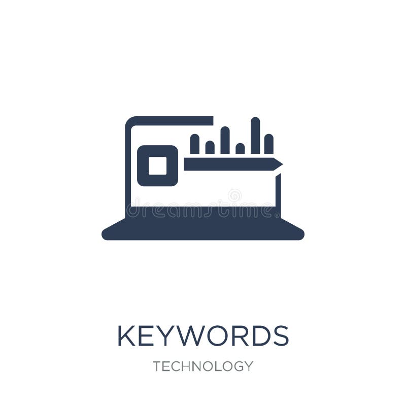 Keywords Icon. Trendy Flat Vector Keywords Icon on White Background ...