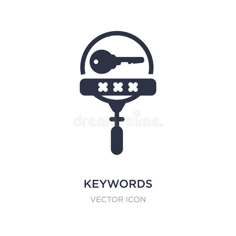 Keywords Icon on White Background. Simple Element Illustration from ...