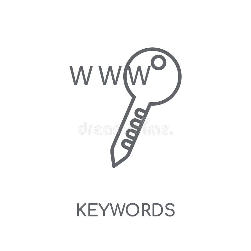 Keywords Linear Icon. Modern Outline Keywords Logo Concept on Wh Stock ...