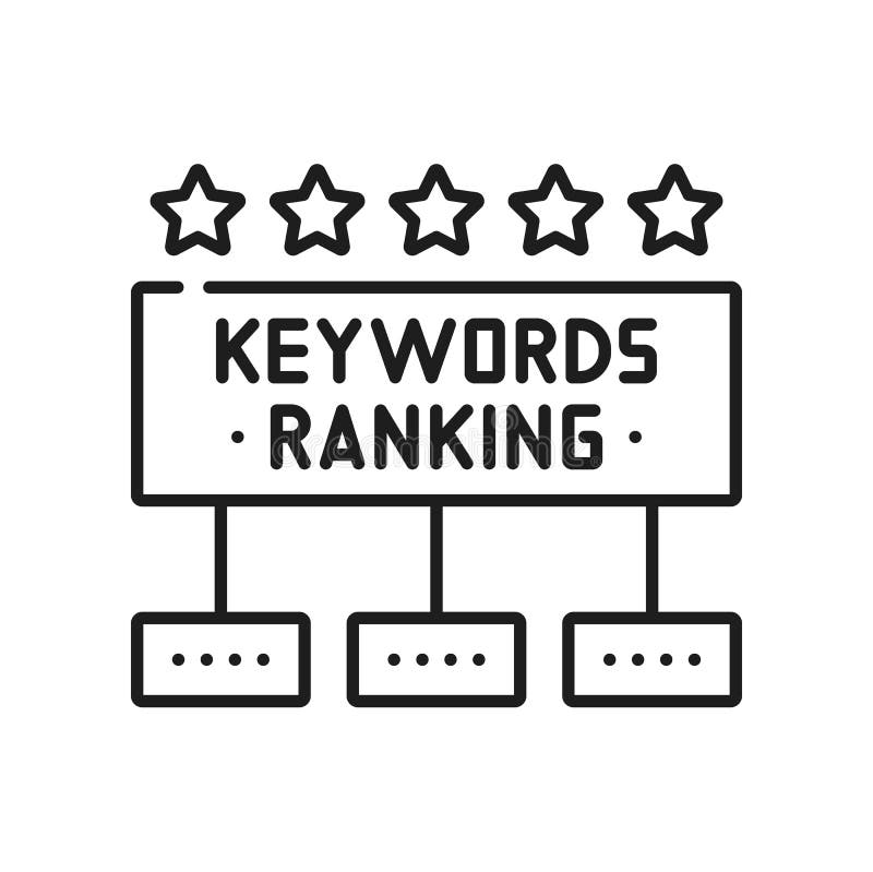 Keywords Ranking and Data Storage Outline Icon Stock Vector ...