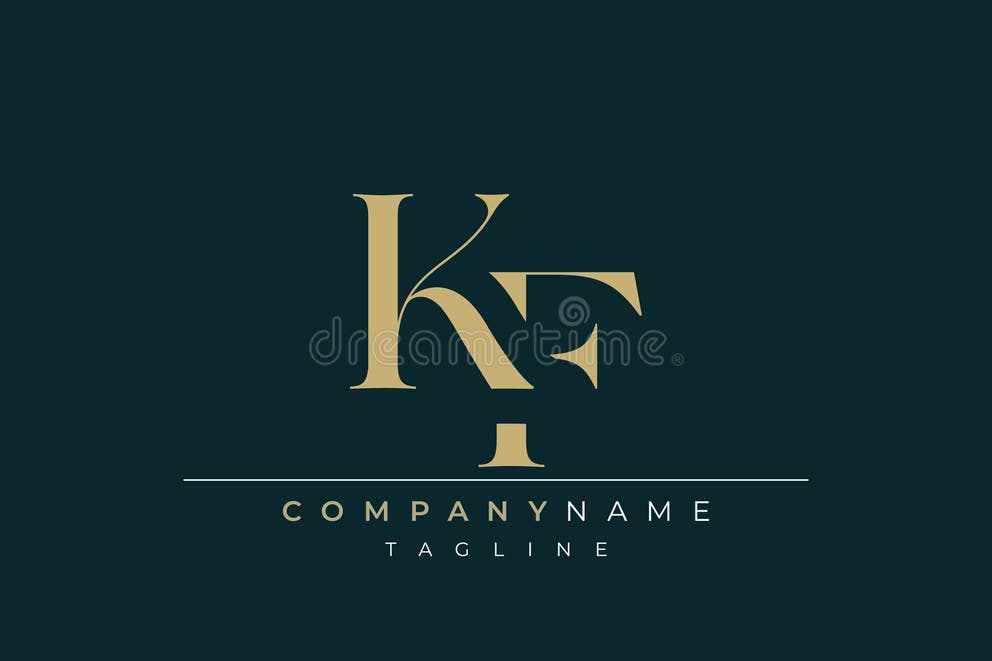 KF Abstract logo design stock vector. Illustration of vibrant - 361638462