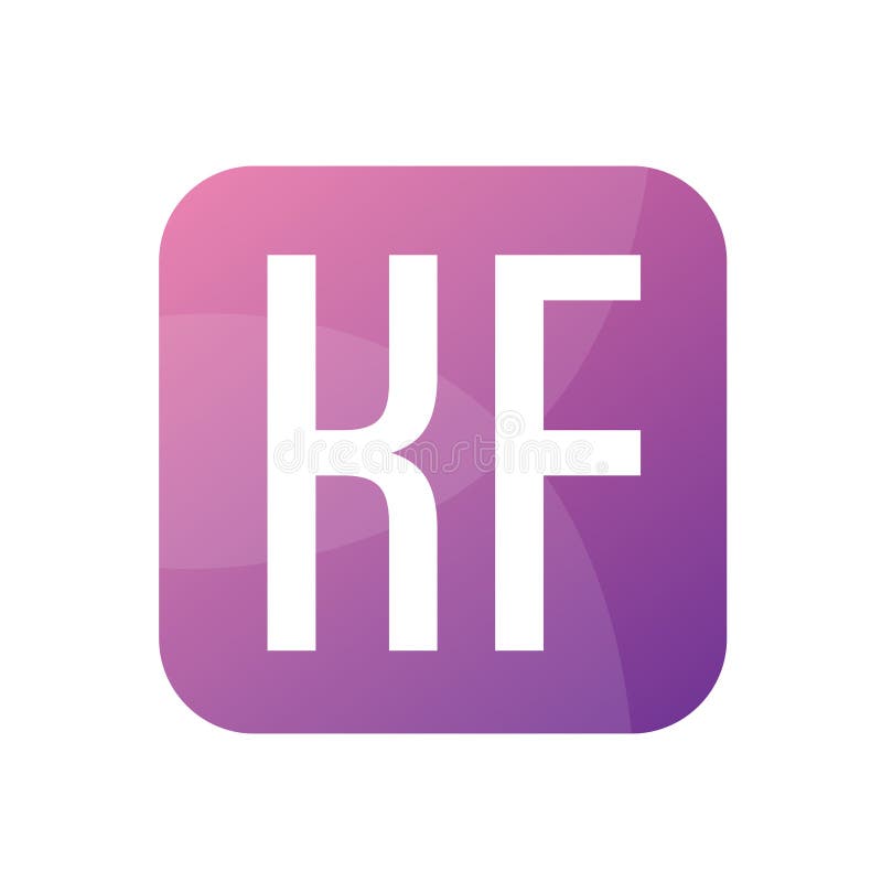 KF Letter Logo Design with Simple Style Stock Vector - Illustration of ...