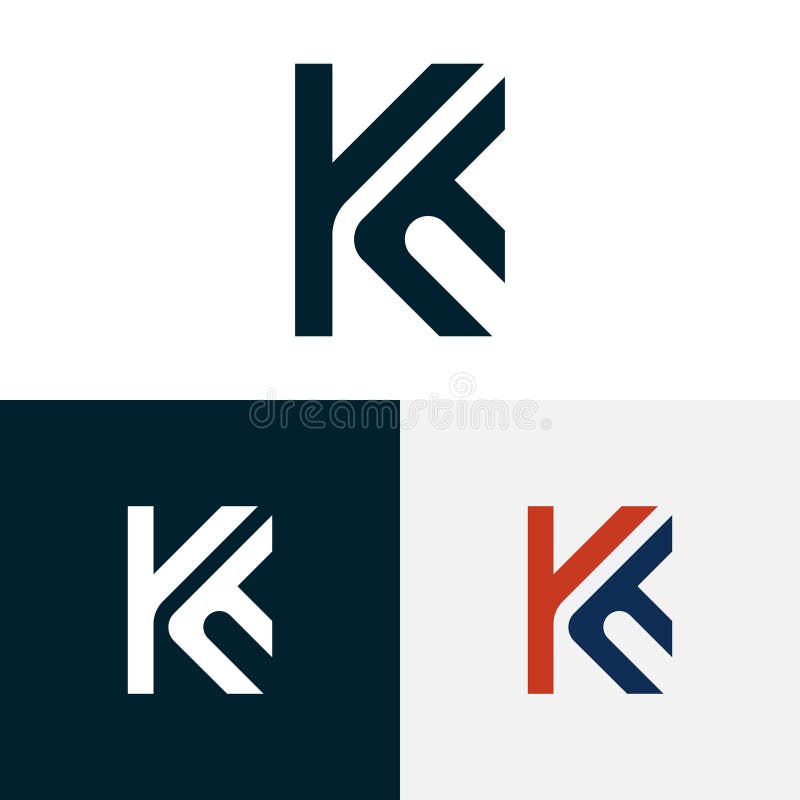 KF Letter Logo Design Vector Template. Alphabet Initial Letter KF Logo ...
