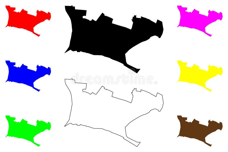 Kfar Saba City (State of Israel, Central District) Map Vector ...