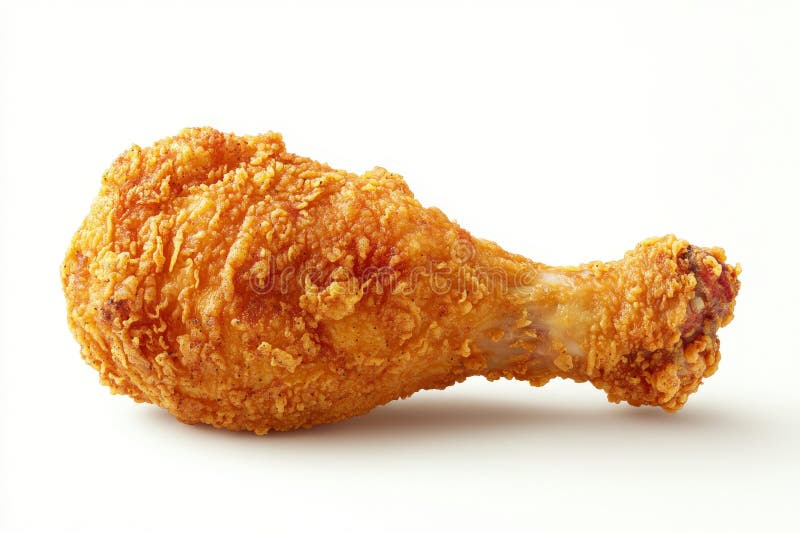 A KFC Crispy Fried Chicken Drumstick, Isolated and Set Against a White ...