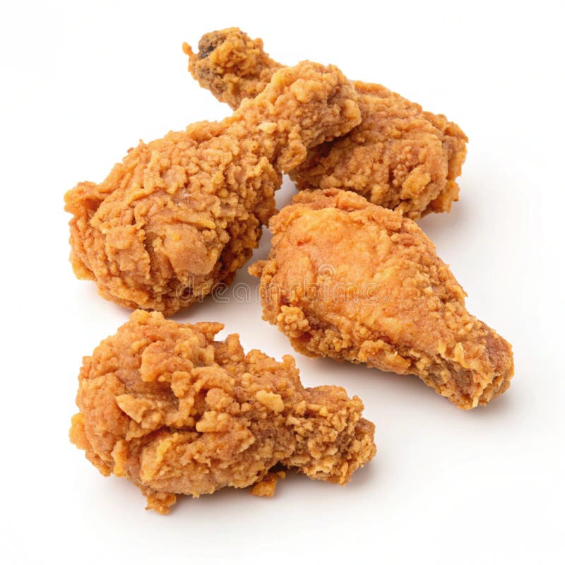 KFC Fried Chicken Isolated on White Background Stock Illustration ...