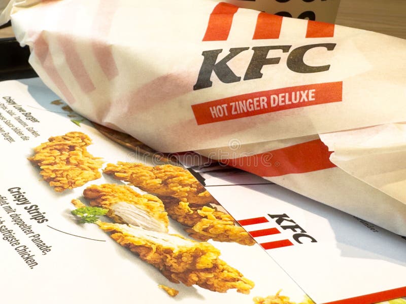 Kfc Hot Zinger Deluxe Wrapped Sandwich with Crispy Chicken Strips on ...