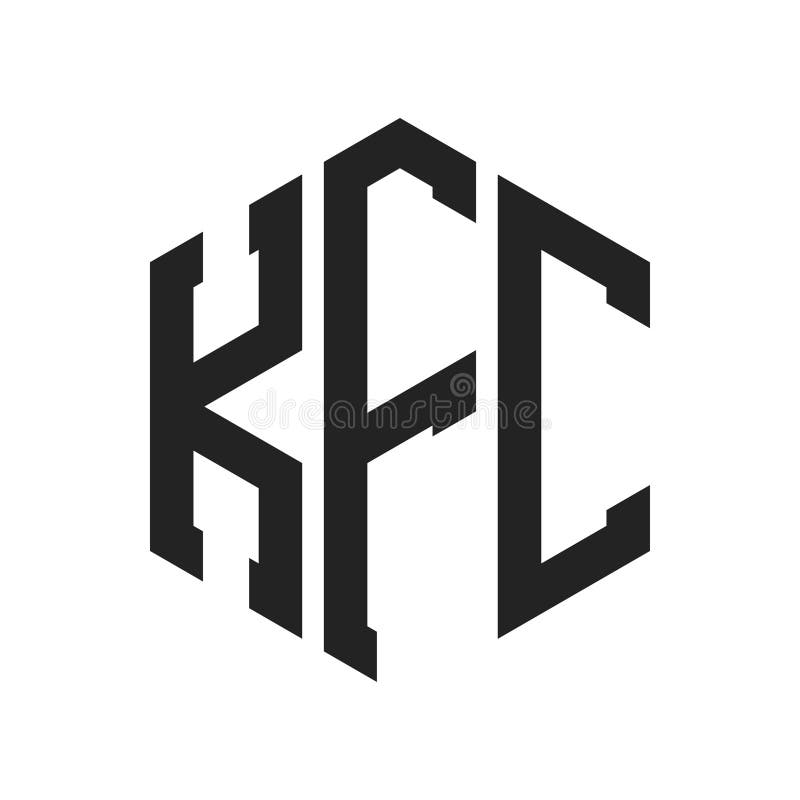 KFC Logo Design. Initial Letter KFC Monogram Logo Using Hexagon Shape ...