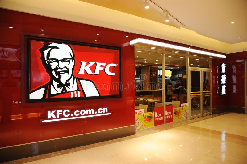 Kfc restaurant at night editorial image. Image of eating - 22462880