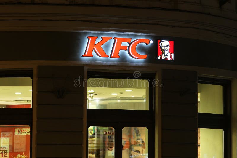 Kentucky Fried Chicken Restaurant At Night Editorial Stock Image ...