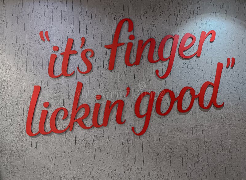 KFC S Iconic Slogan on Display Editorial Photography - Image of text ...