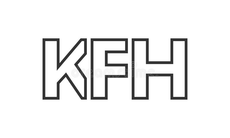 KFH Logo Design Template with Strong and Modern Bold Text. Initial ...