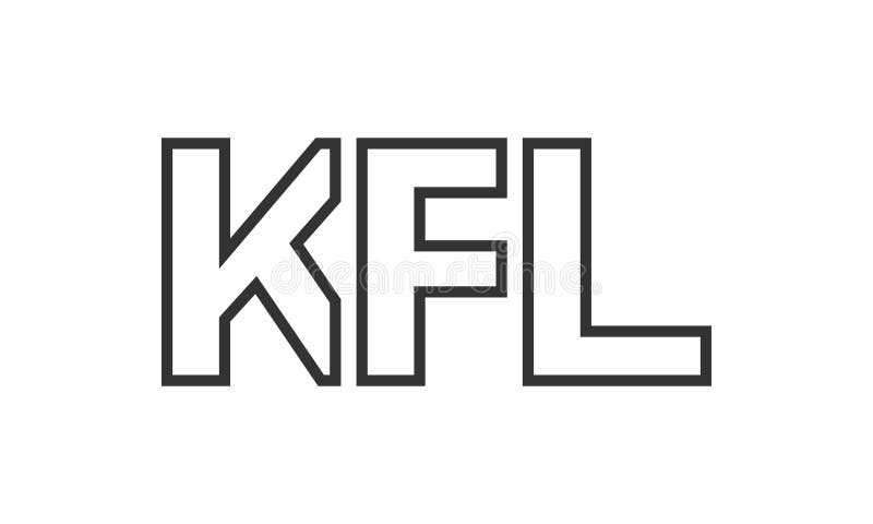 KFL Logo Design Template with Strong and Modern Bold Text. Initial ...